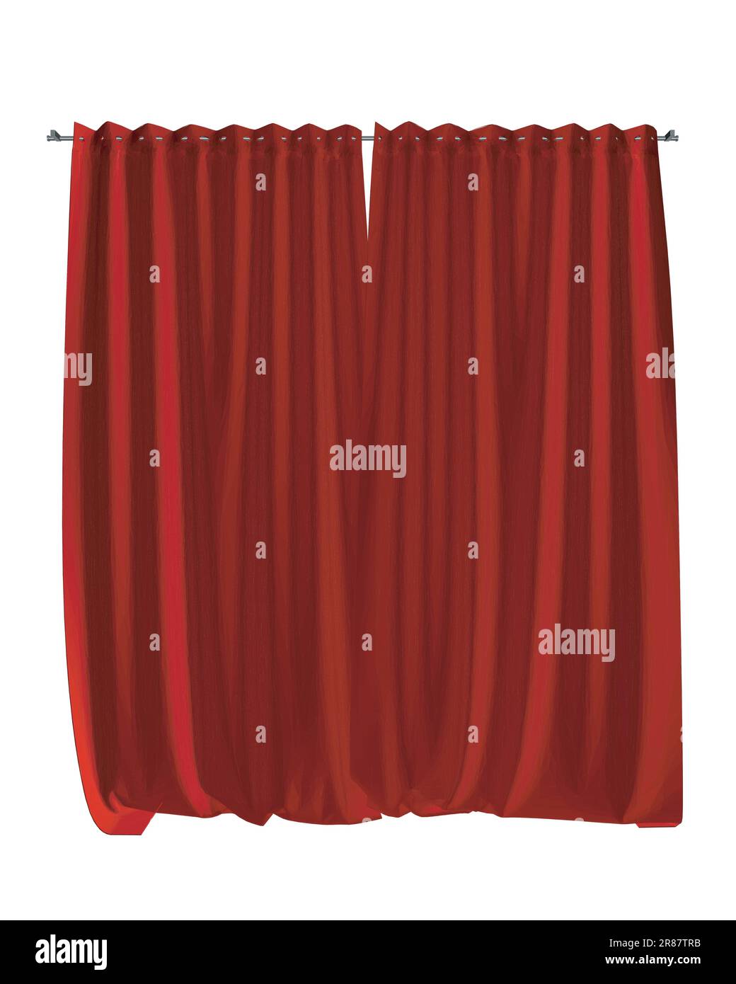 Red Curtain isolated. Curtains polygonal icon element. Vector ...