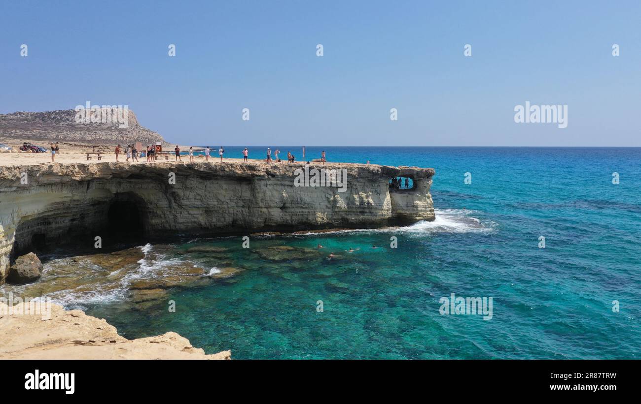 Beautiful aerial view of Cape Greco in Ayia Napa Cyprus Stock Photo - Alamy