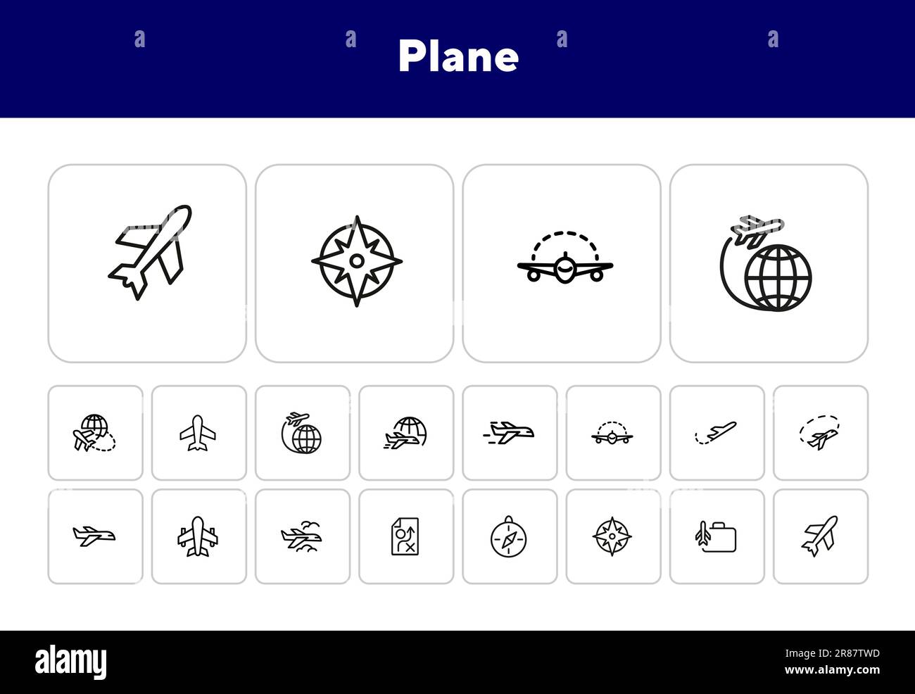 Plane arriving at terminal Stock Vector Images - Alamy