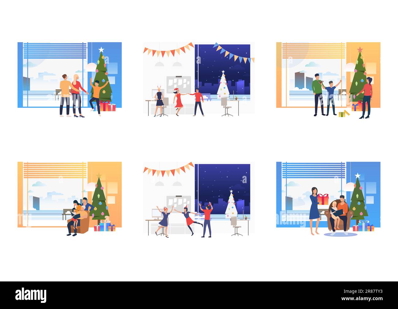 Winter christmas landing page Cut Out Stock Images & Pictures - Alamy