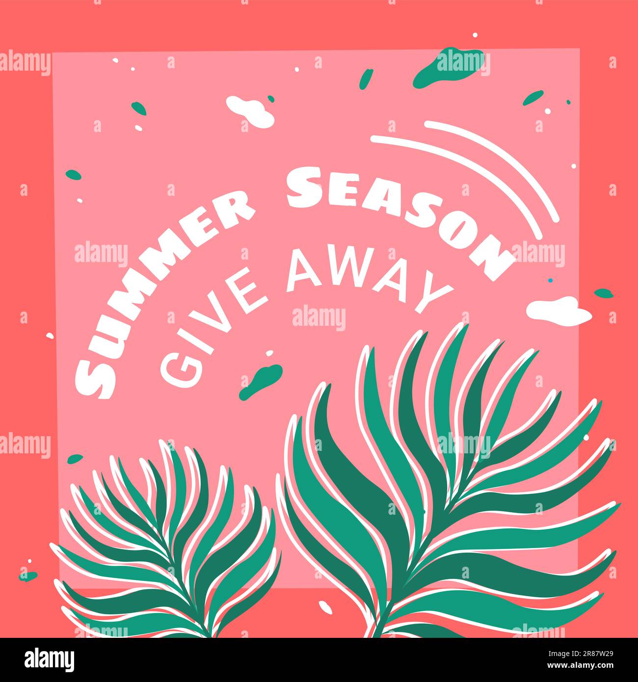 Summer season give away, promotional banner vector Stock Vector Image ...