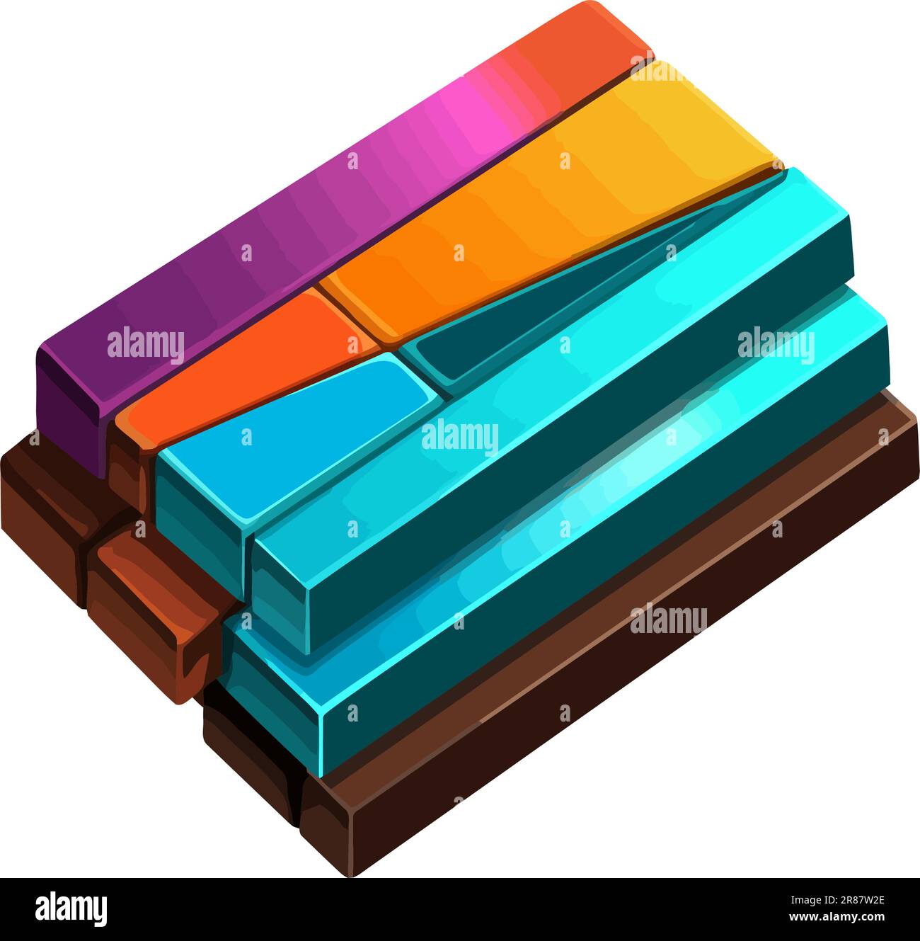 Stack of chocolate bars Stock Vector Images - Alamy