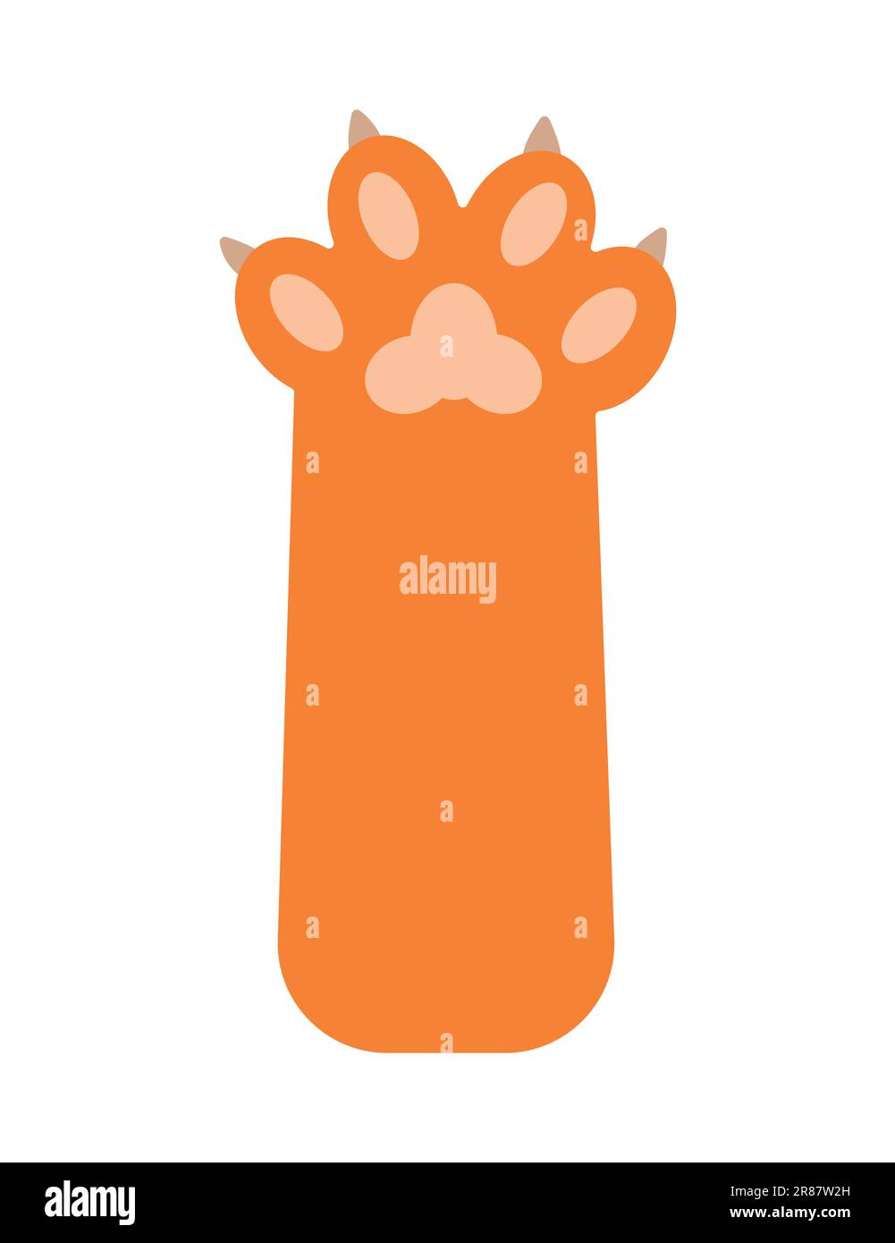 Cat Paws With Claws. Pets Paws Up Funny Animal Hands Up Concept Stock ...