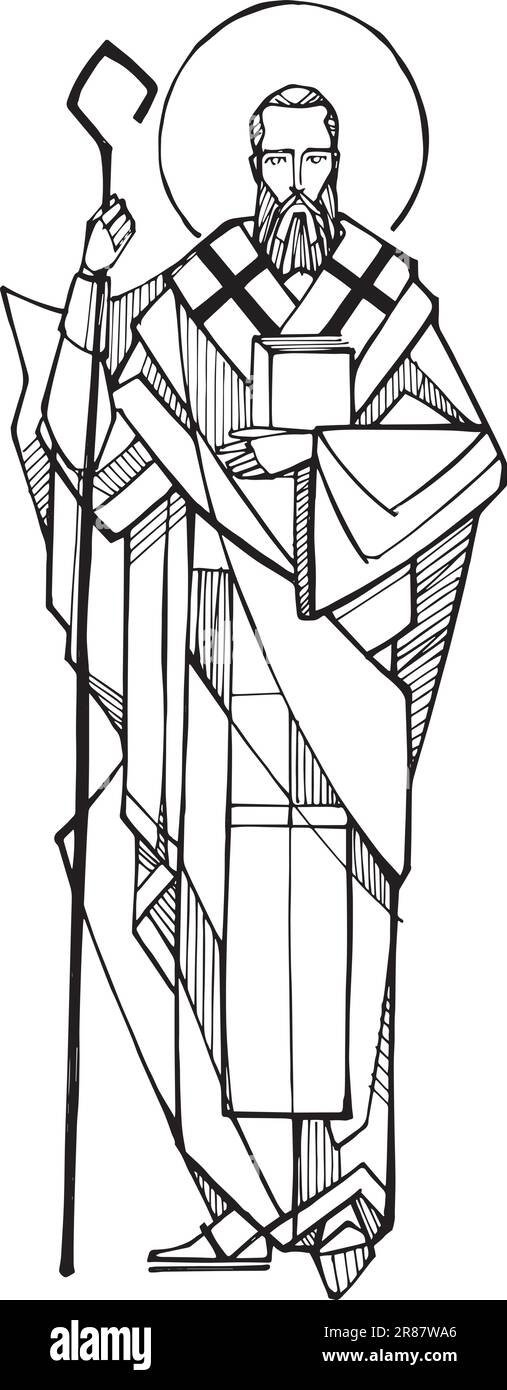 Hand drawn vector illustration or drawing of Saint Basil Stock Vector ...