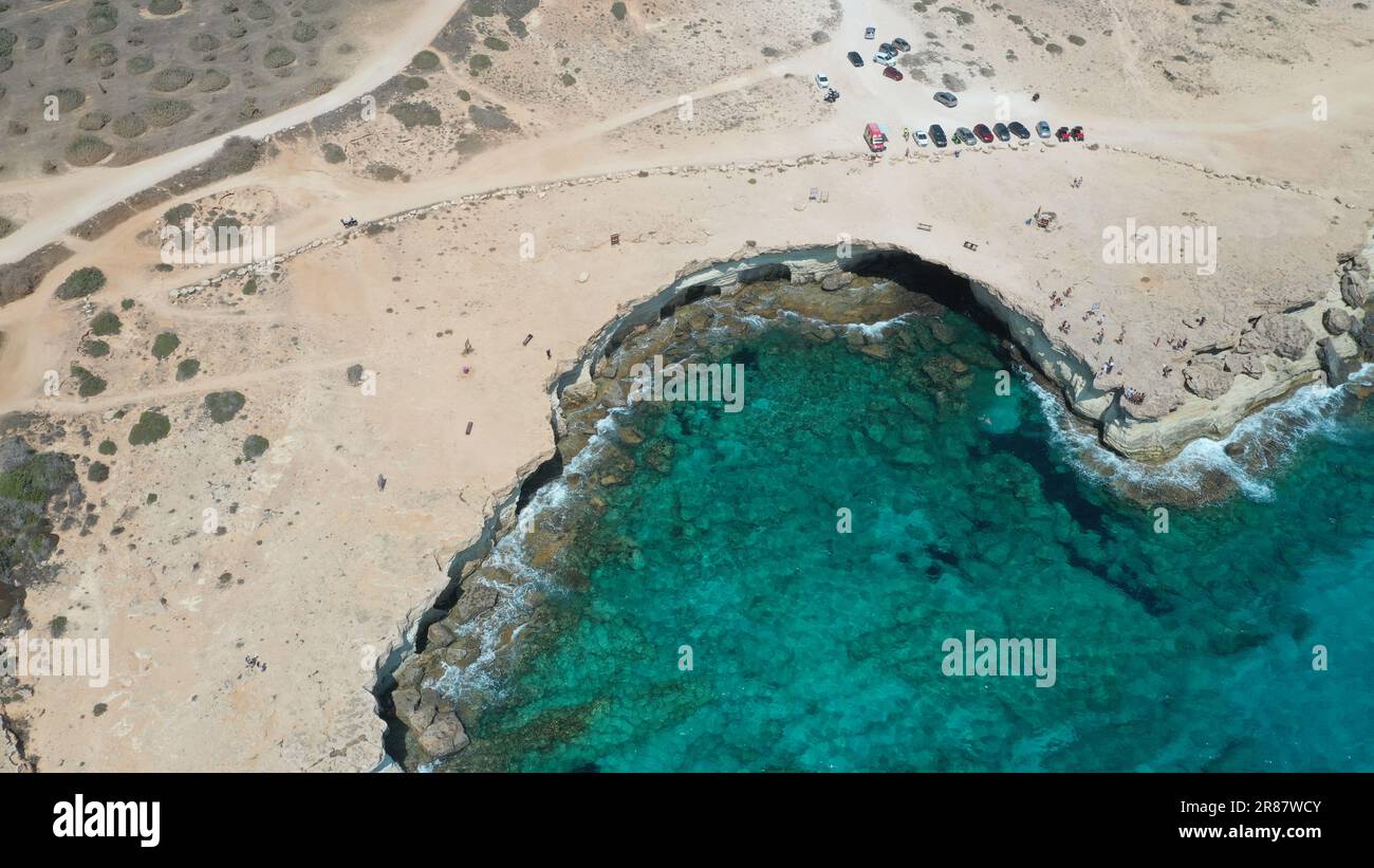 Beautiful aerial view of Cape Greco in Ayia Napa Cyprus Stock Photo - Alamy
