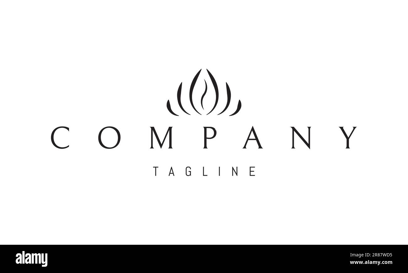 Vector logo on which an abstract image of a lotus flower with a ...