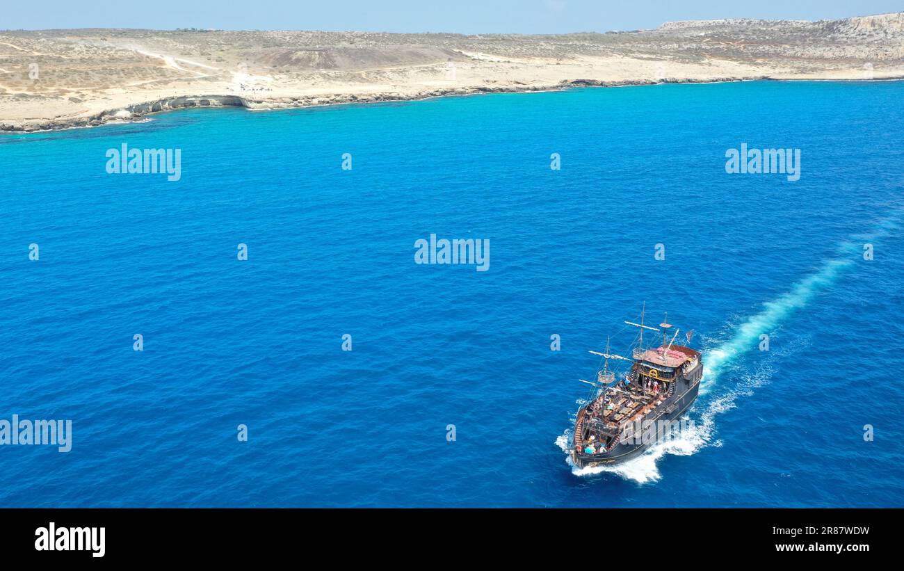 Beautiful aerial view of Cape Greco in Ayia Napa Cyprus Stock Photo - Alamy