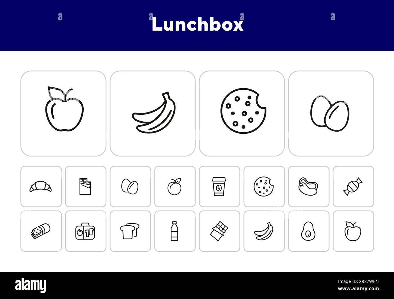 Toast linear icon thin Stock Vector Images - Alamy