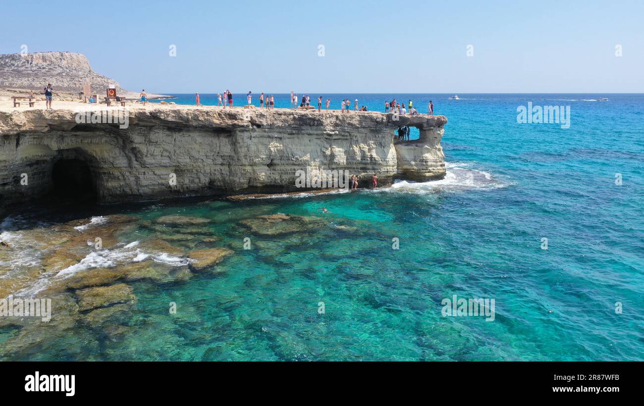 Beautiful aerial view of Cape Greco in Ayia Napa Cyprus Stock Photo - Alamy