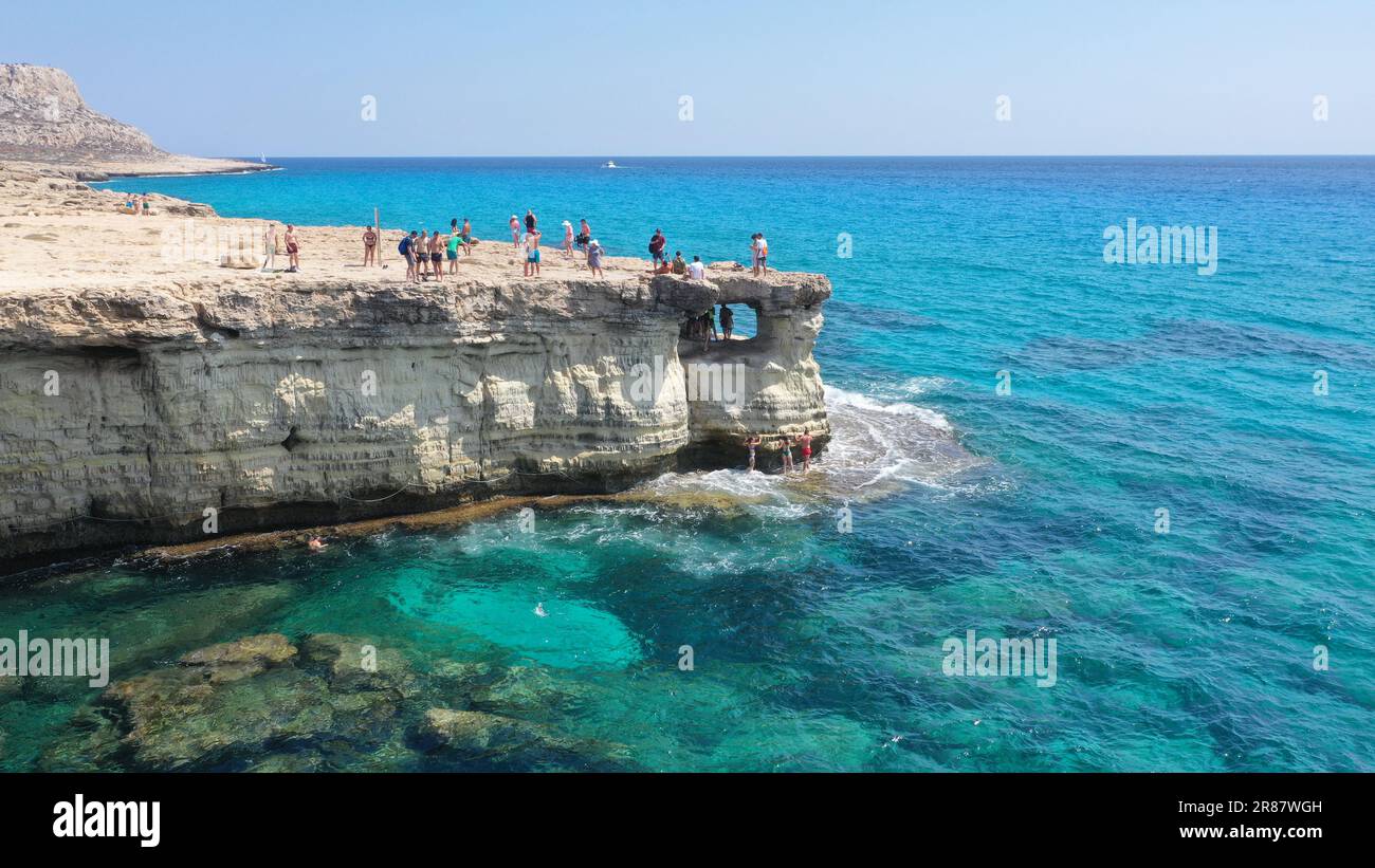 Beautiful aerial view of Cape Greco in Ayia Napa Cyprus Stock Photo - Alamy