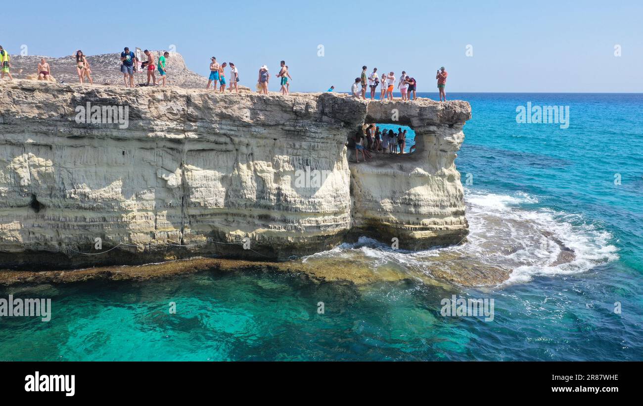 Beautiful aerial view of Cape Greco in Ayia Napa Cyprus Stock Photo - Alamy