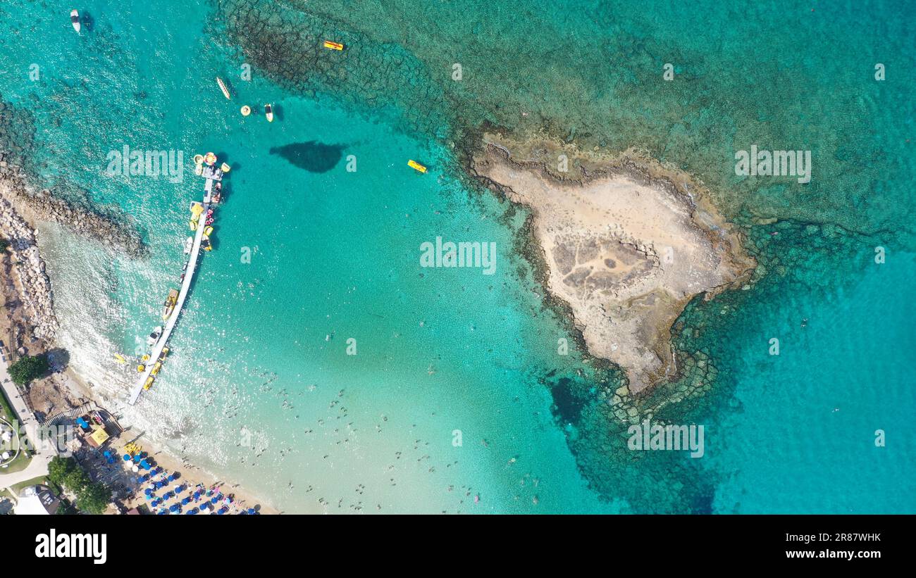 Beautiful aerial view of Fig Tree Bay in Protaras Cyprus Stock Photo ...