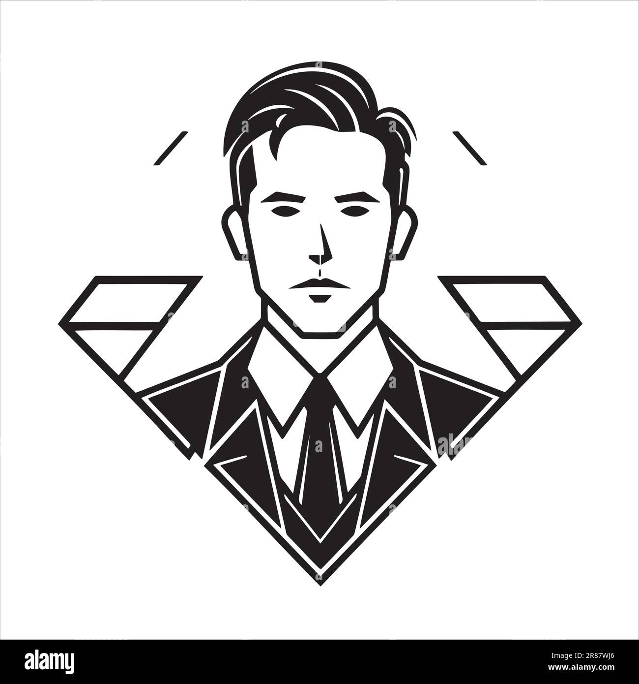 Bearded man wearing elegant suit Black and White Stock Photos & Images ...