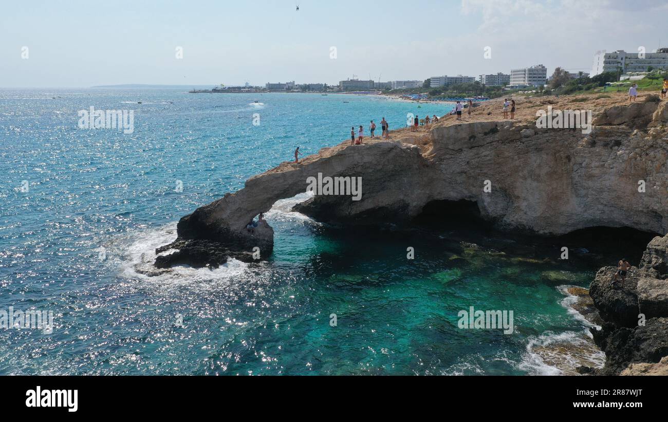 Beautiful aerial view of Cape Greco in Ayia Napa Cyprus Stock Photo - Alamy