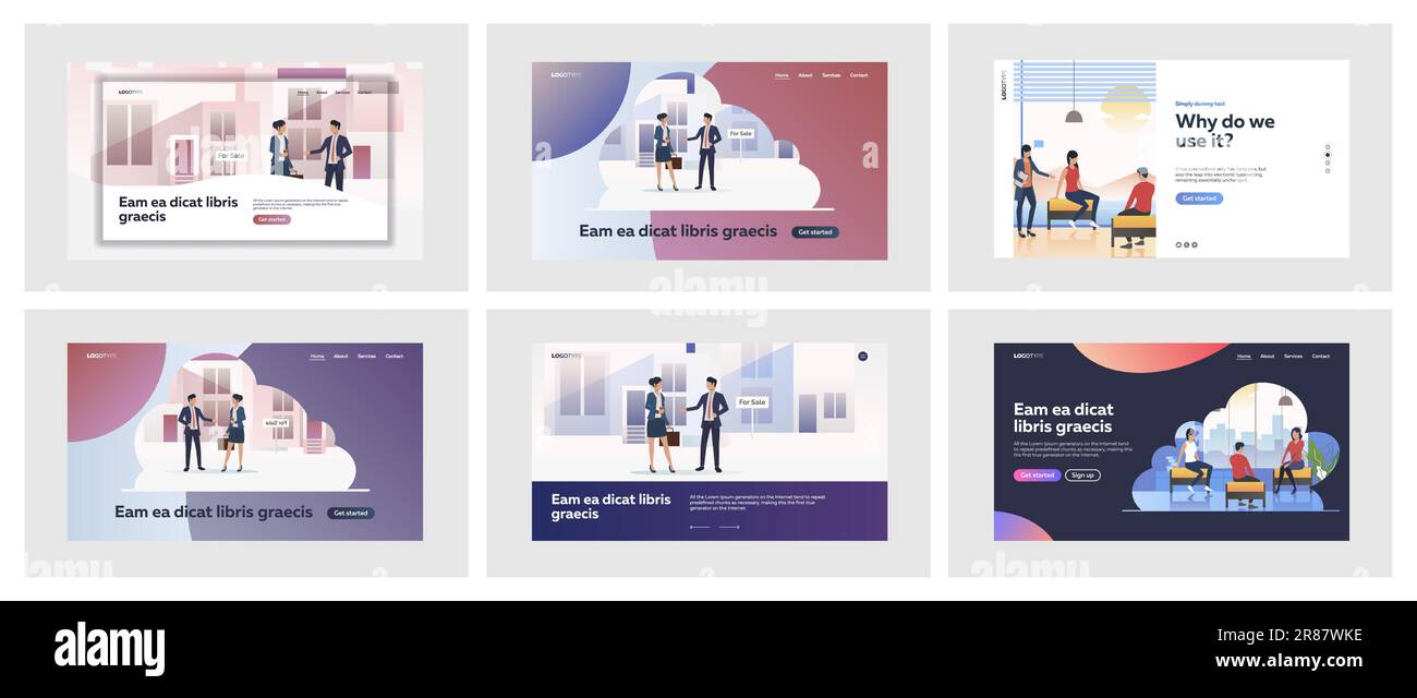 Coworking landing page office people Stock Vector Images - Alamy