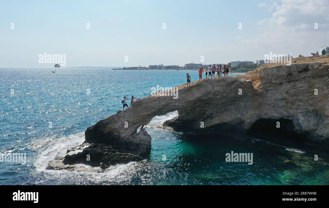 Beautiful aerial view of Cape Greco in Ayia Napa Cyprus Stock Photo - Alamy