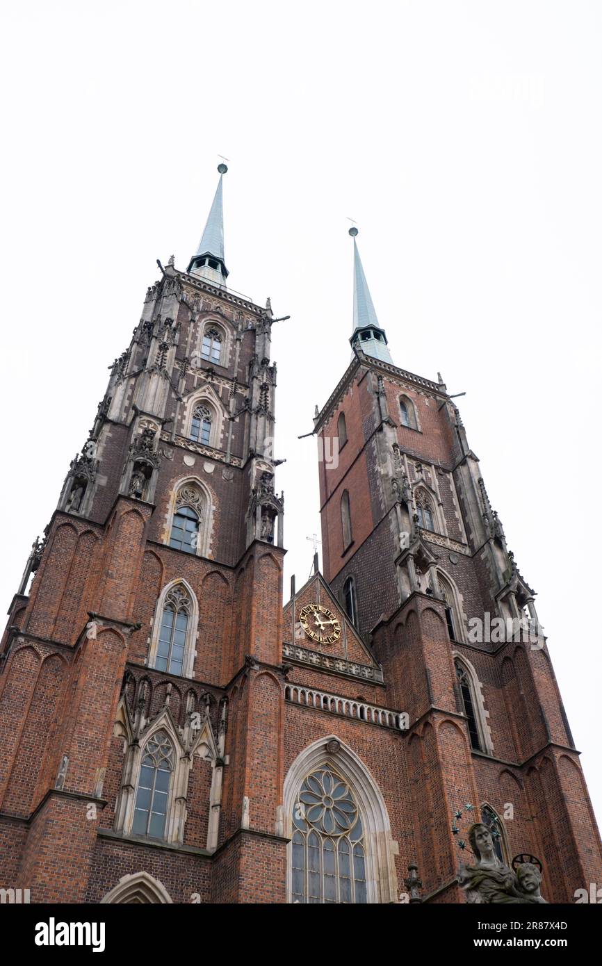 Wroclaw, Poland May 2023 Details of Wroclaw Cathedral in Tumski island ...