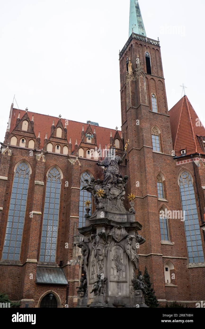Wroclaw, Poland May 2023 Details of Wroclaw Cathedral in Tumski island ...