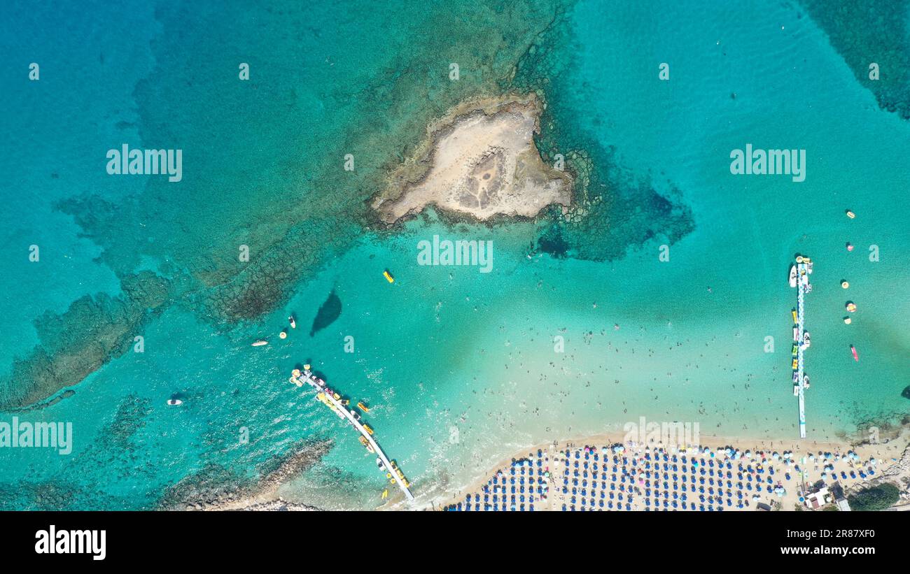 Beautiful aerial view of Fig Tree Bay in Protaras Cyprus Stock Photo ...