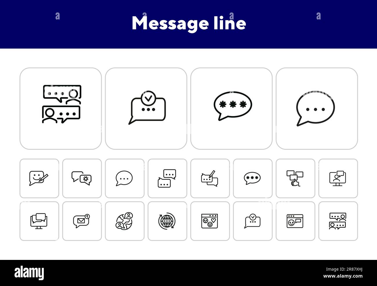 Flat typing message icons Stock Vector Images - Alamy