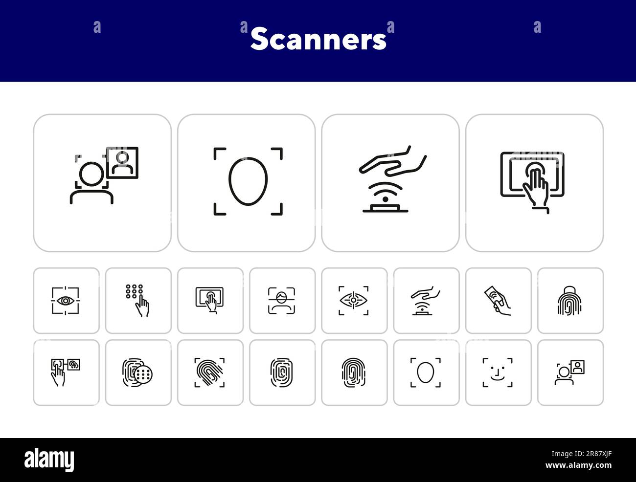 Fingerprint scanners Stock Vector Images - Alamy