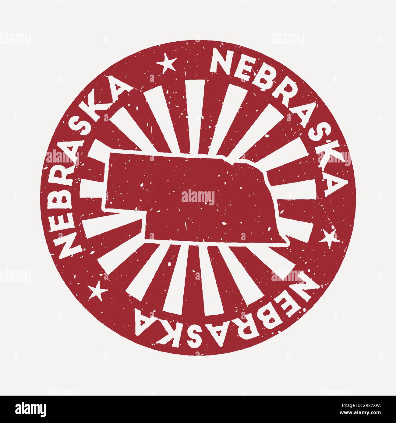 Nebraska stamp. Travel red rubber stamp with the map of US state ...