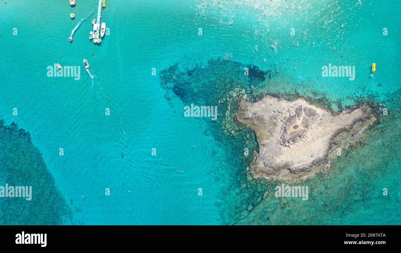 Beautiful aerial view of Fig Tree Bay in Protaras Cyprus Stock Photo ...