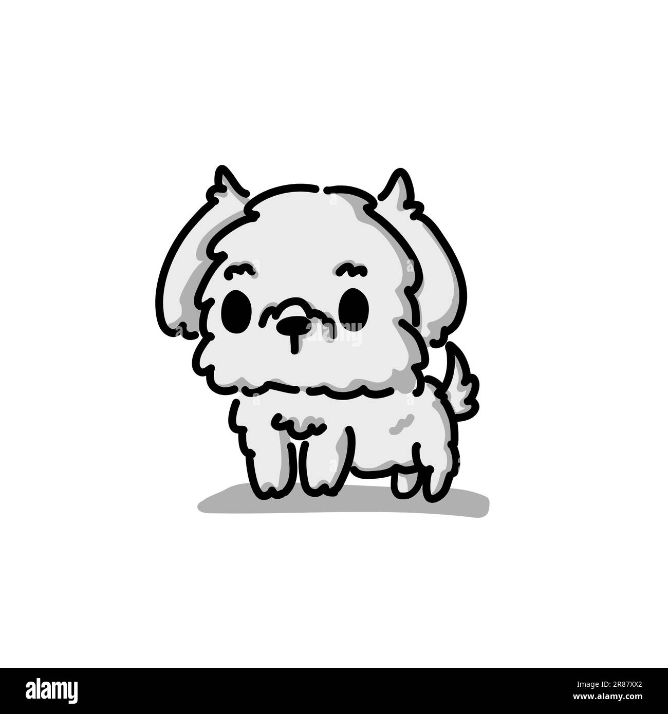 Maltese dog cartoon illustration hi-res stock photography and images ...