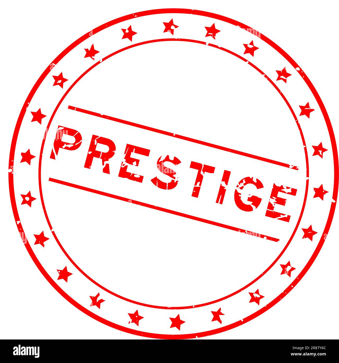 Grunge red prestige word round rubber seal stamp on white background Stock Vector Image & Art ...