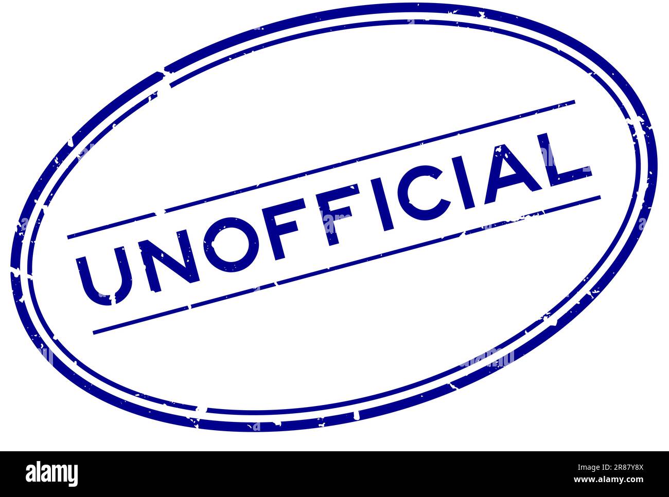 Grunge blue unofficial word oval rubber seal stamp on white background Stock Vector Image & Art ...
