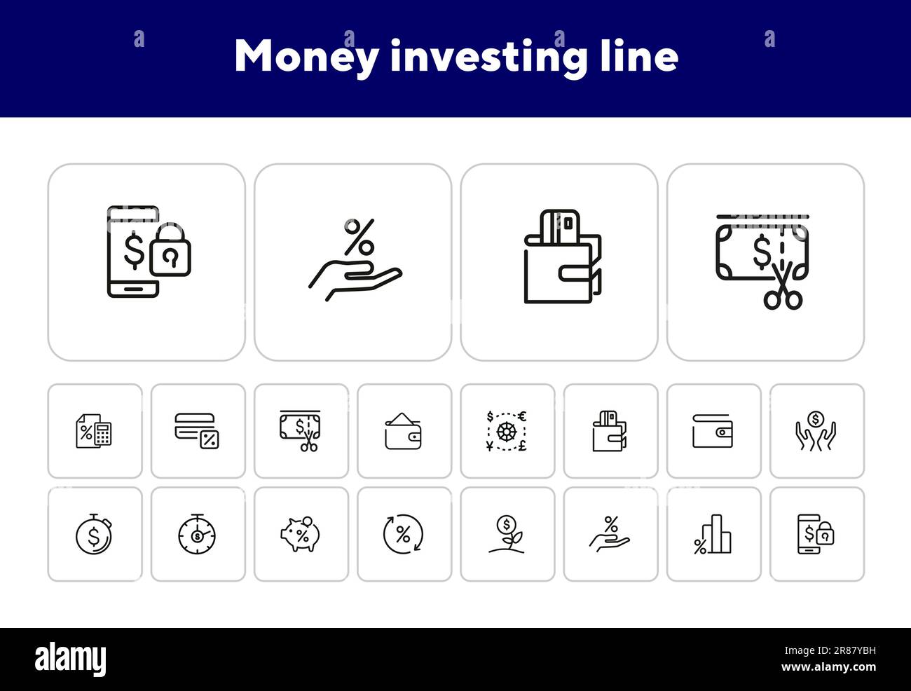 Flat icon money vector Stock Vector Images - Alamy