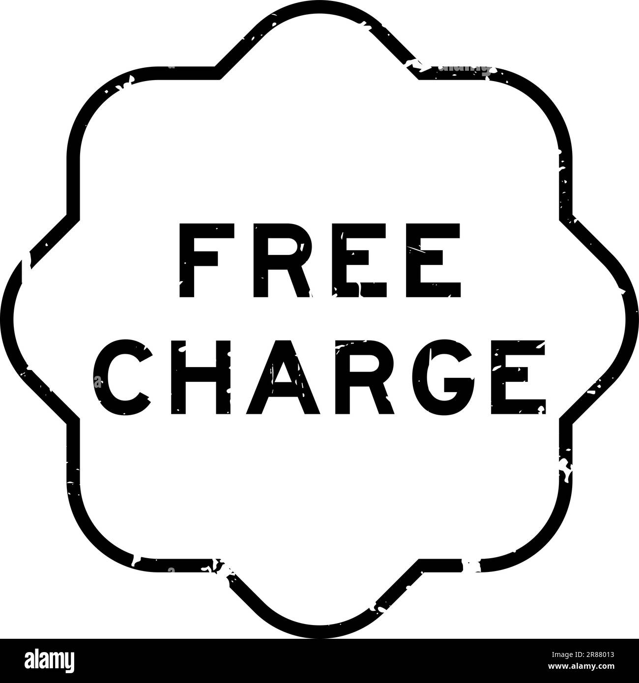 Grunge black free charge word rubber seal stamp on white background ...
