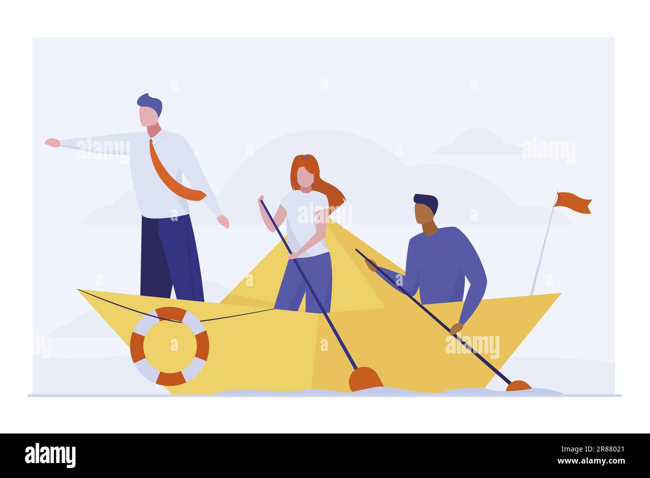 Business team rowing boat Stock Vector Image & Art - Alamy