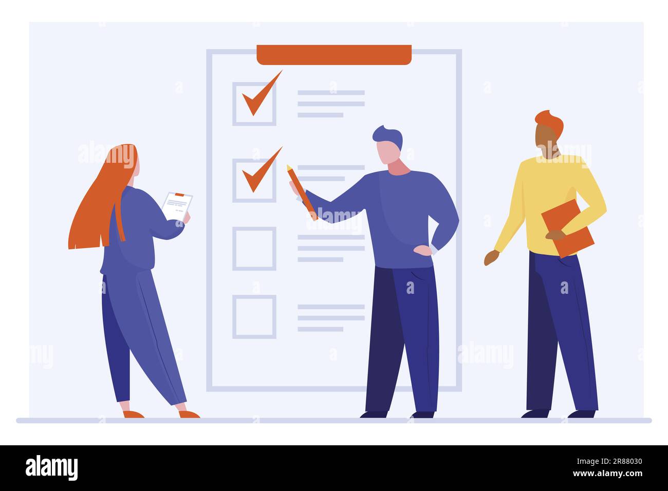 Customer filling up survey form Stock Vector Image & Art - Alamy