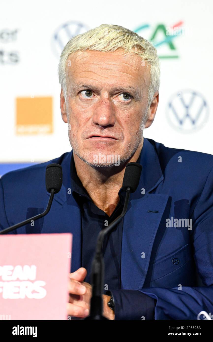 French coach Didier Deschamps during a pres conference of the UEFA Euro ...