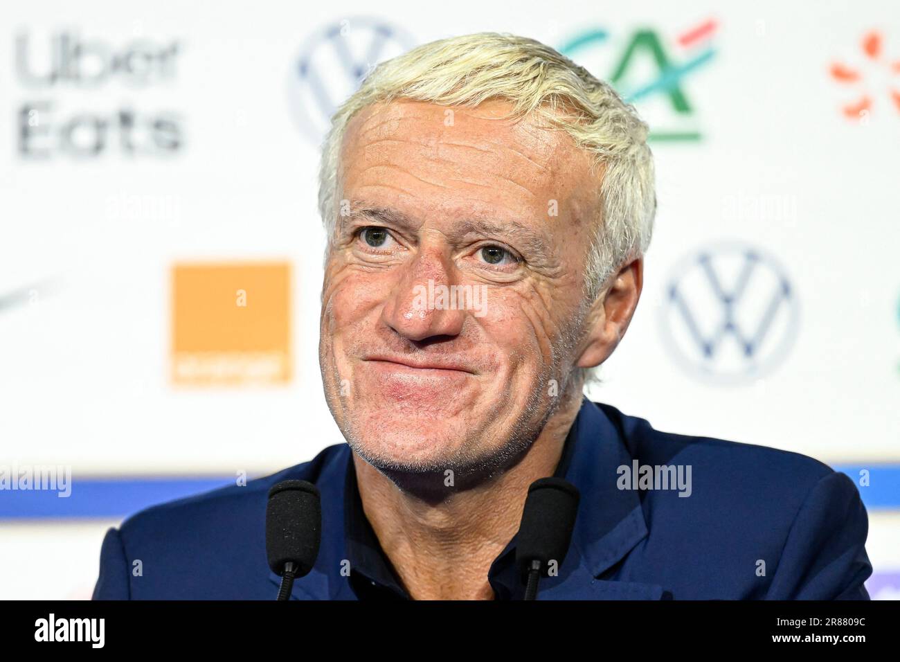 French coach Didier Deschamps during a pres conference of the UEFA Euro ...