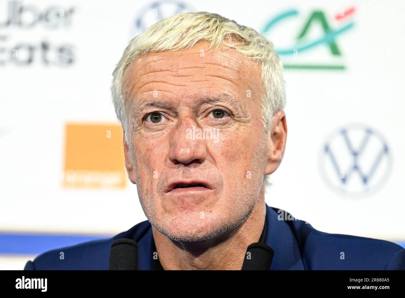 French coach Didier Deschamps during a pres conference of the UEFA Euro ...