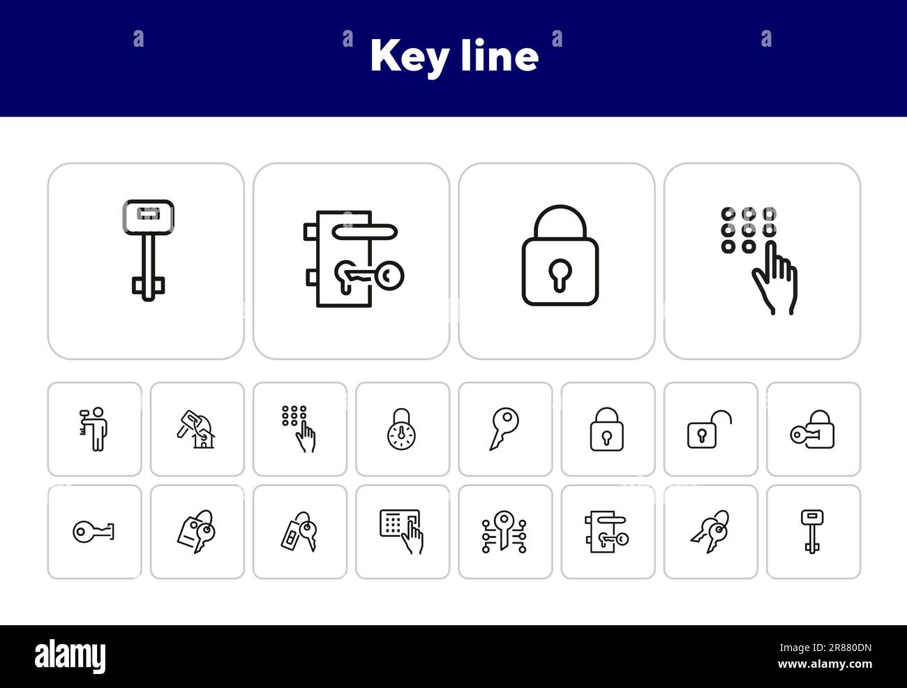Key line icons Stock Vector Image & Art - Alamy