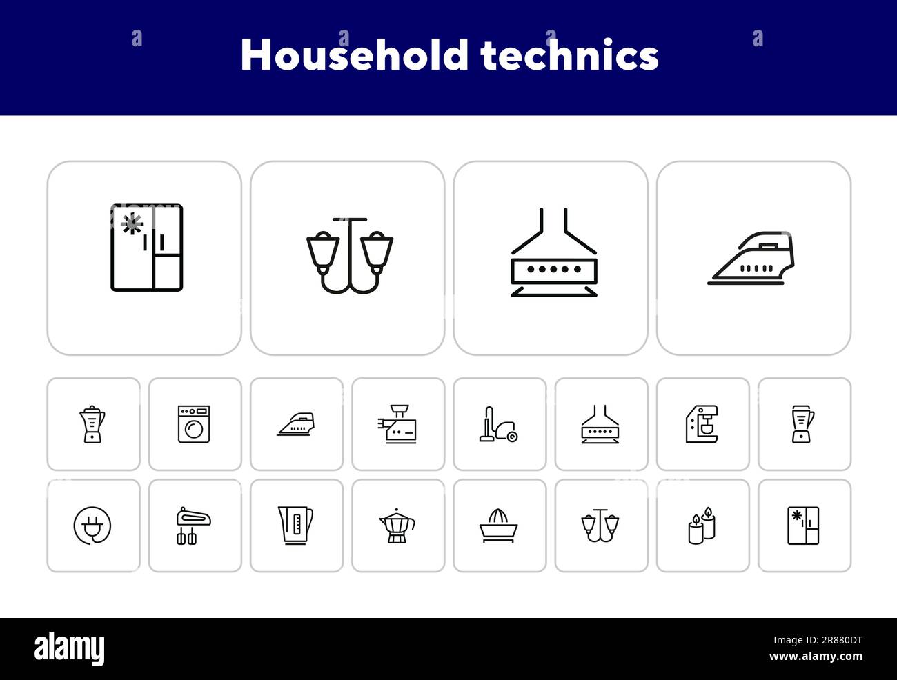 Household technics icons Stock Vector Image & Art - Alamy