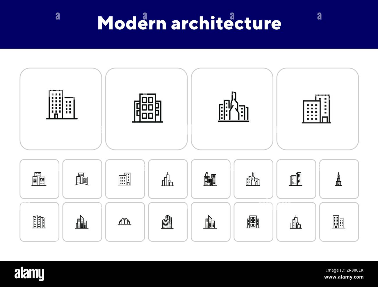 Unique downtown architecture Stock Vector Images - Alamy