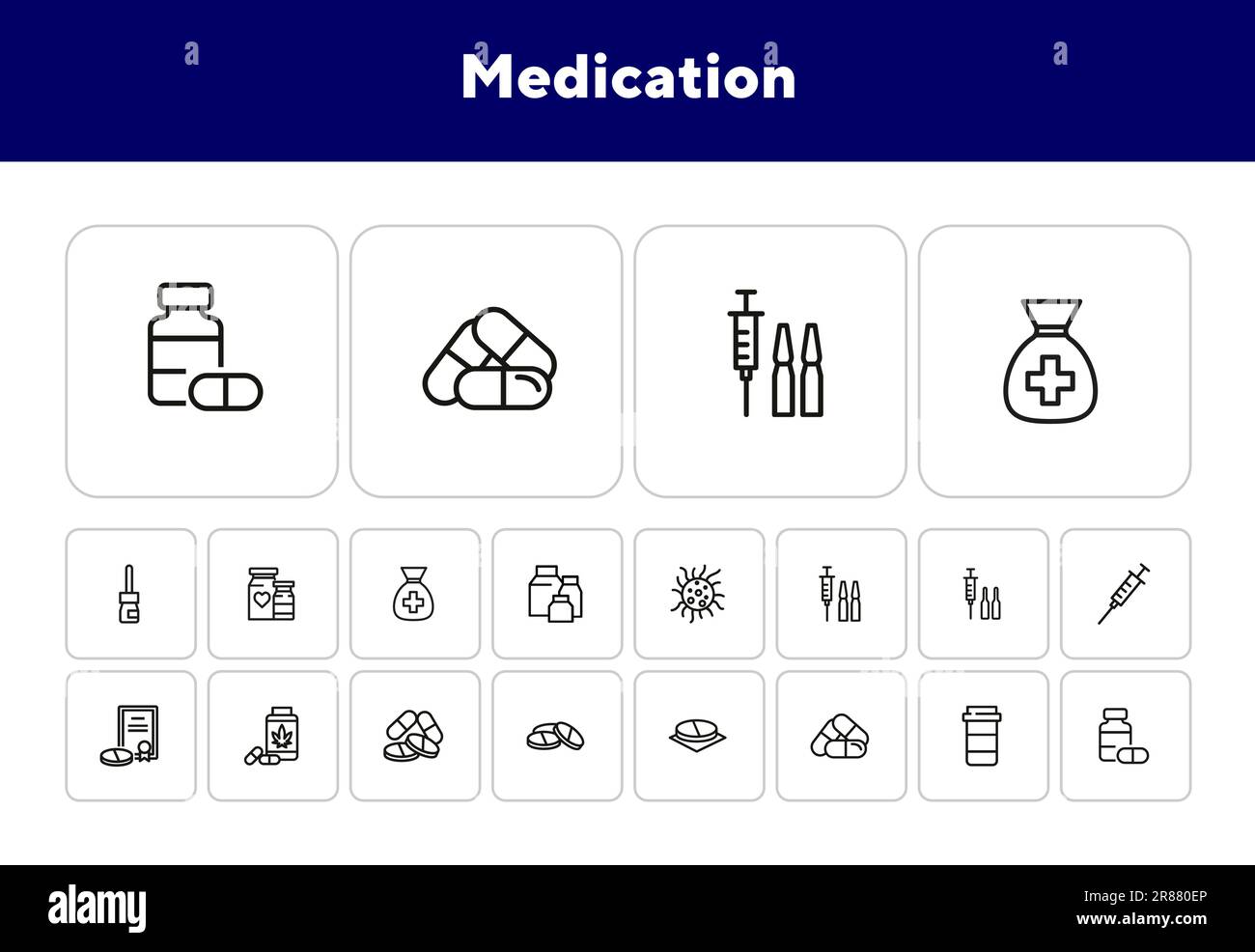 Medication bottle healthcare icon Stock Vector Images - Alamy