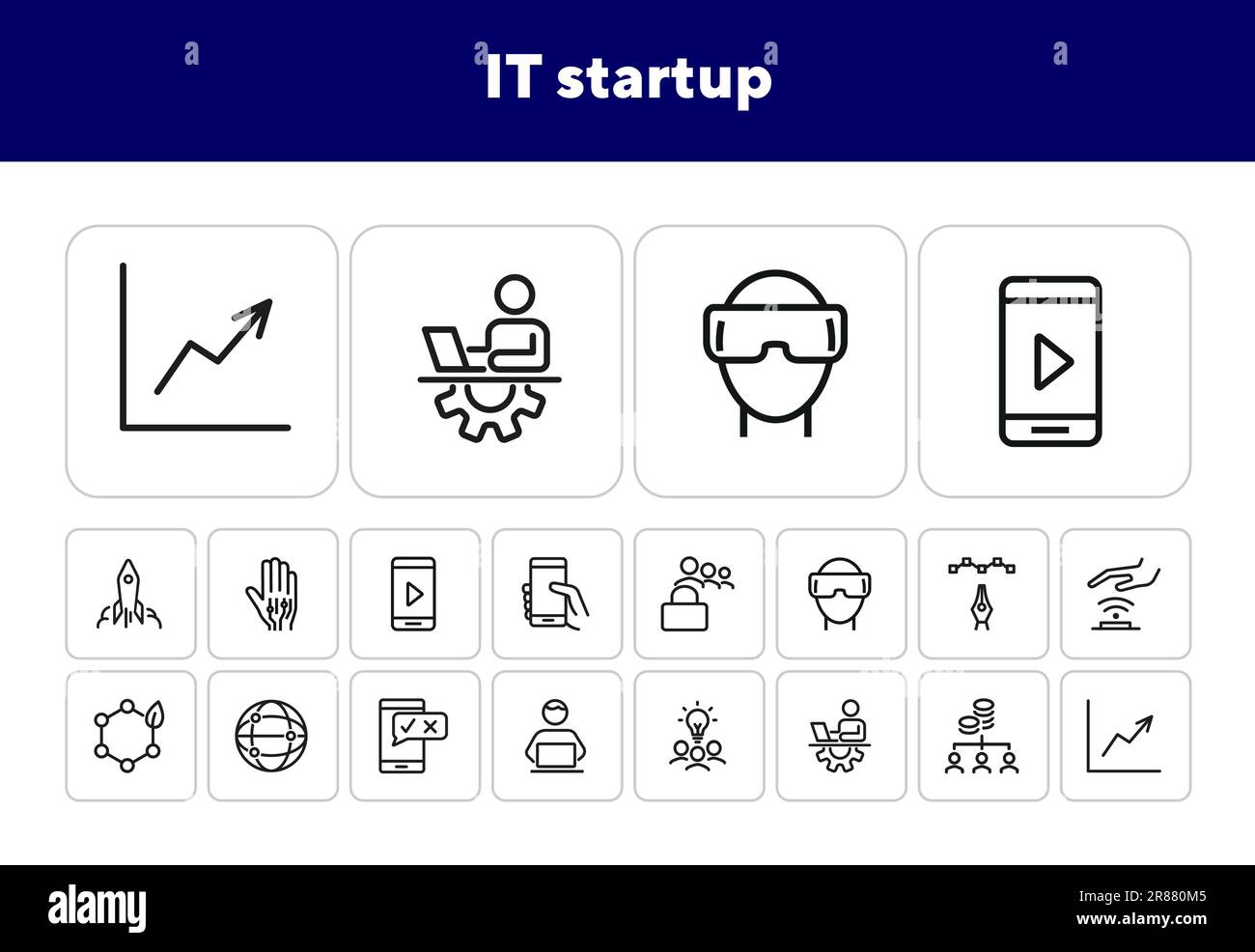 Startup launch thin line Stock Vector Images - Alamy