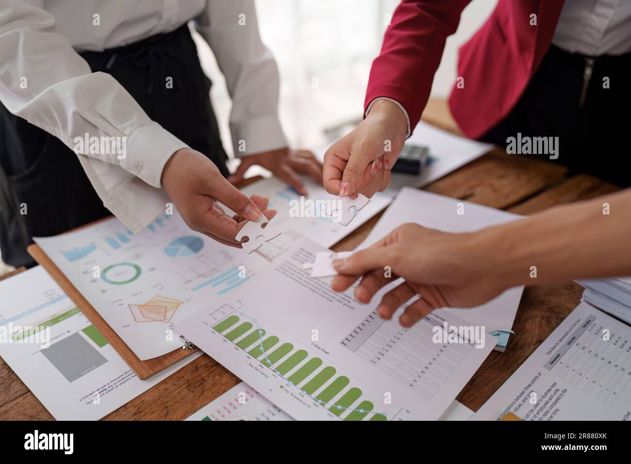 Business people process and workflow automation with flowchart. Business Analytics Workflow ...