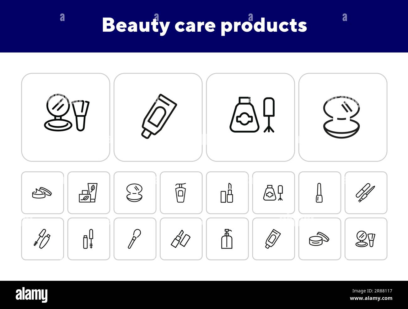 Nail care icon linear Stock Vector Images - Alamy