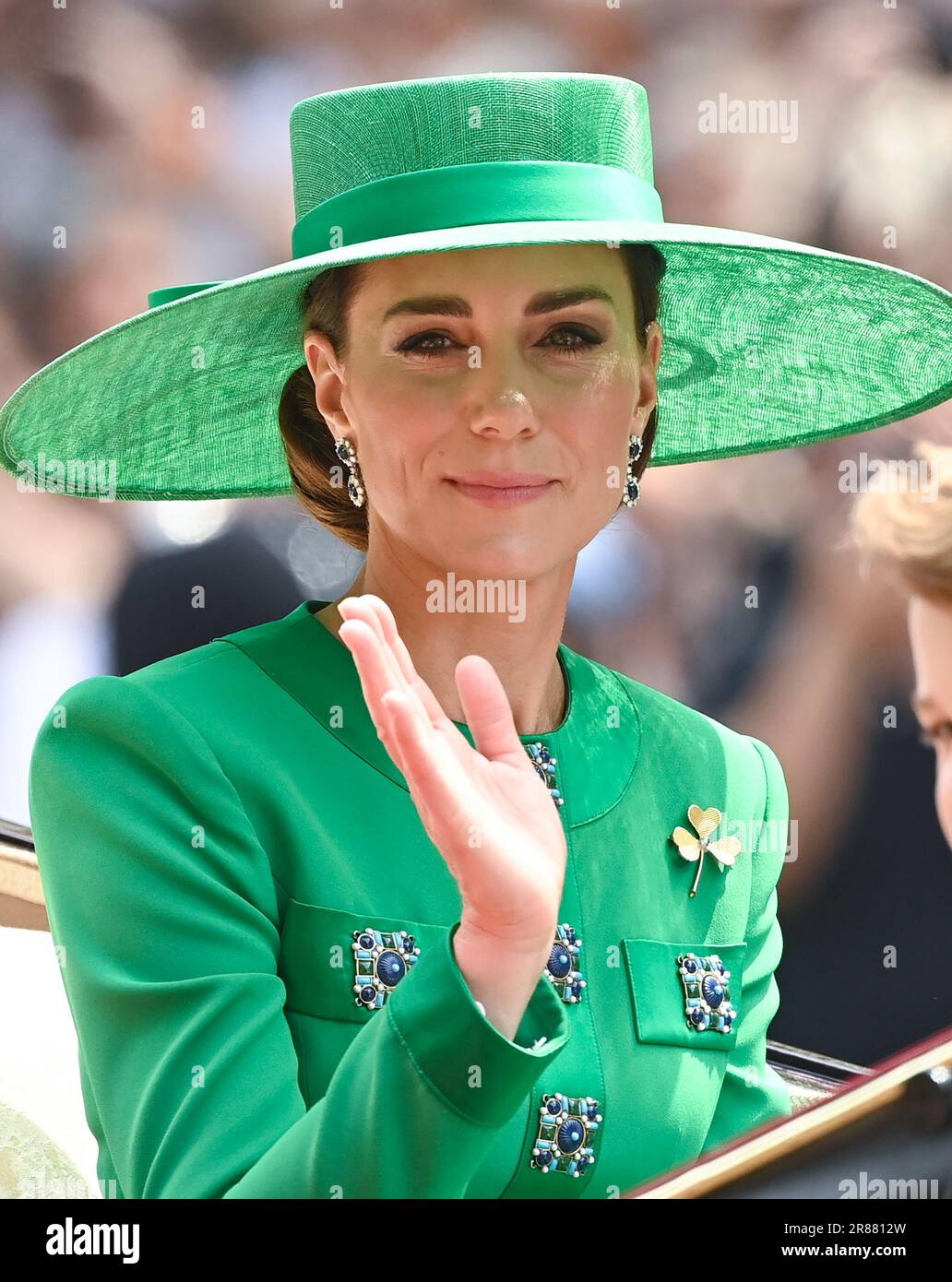 London, UK. June 17th, 2023. The Princess of Wales travels along The ...