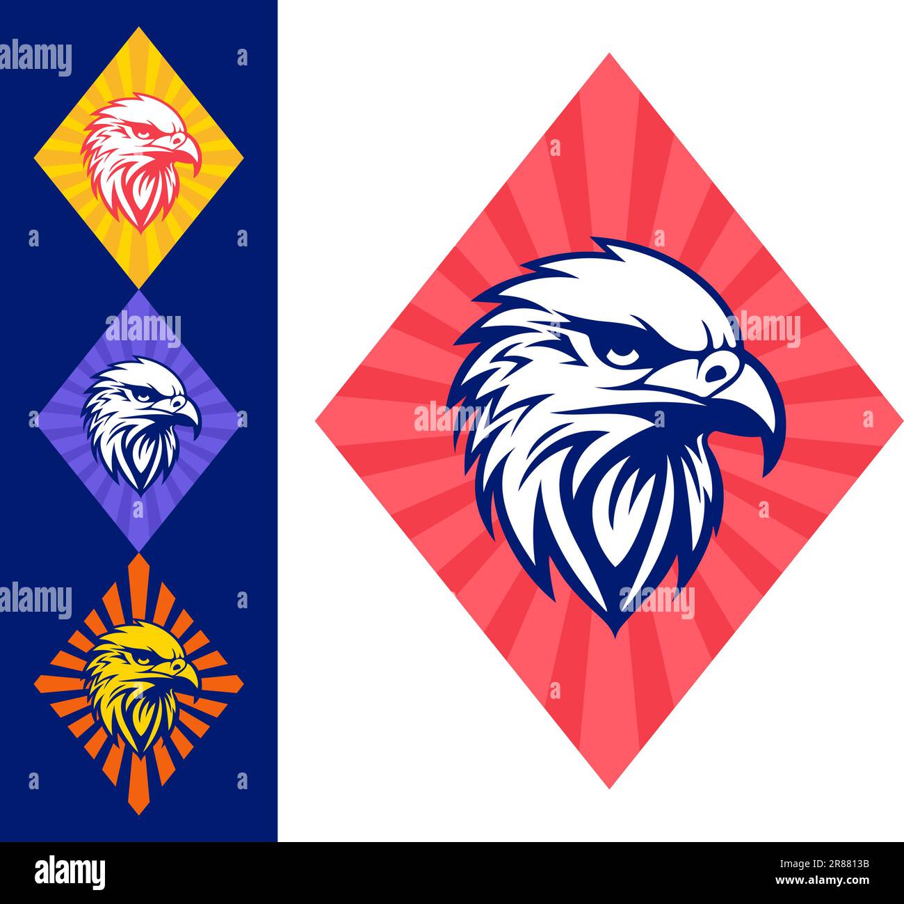 Eagle, falcon, hawk head logo, icon, vector illustration. Perfect for ...