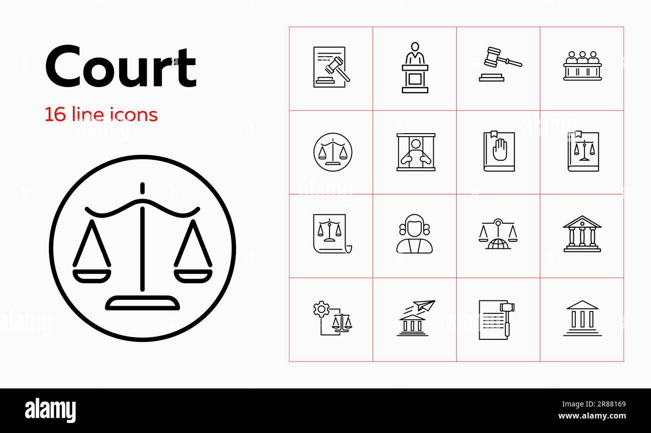 Jail line icon outline hi-res stock photography and images - Alamy