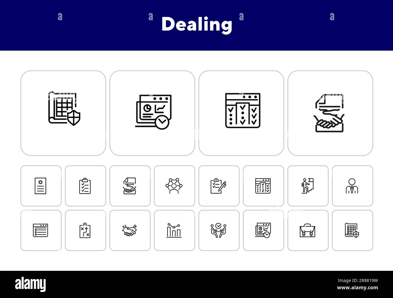 Dealing line icon set Stock Vector Image & Art - Alamy
