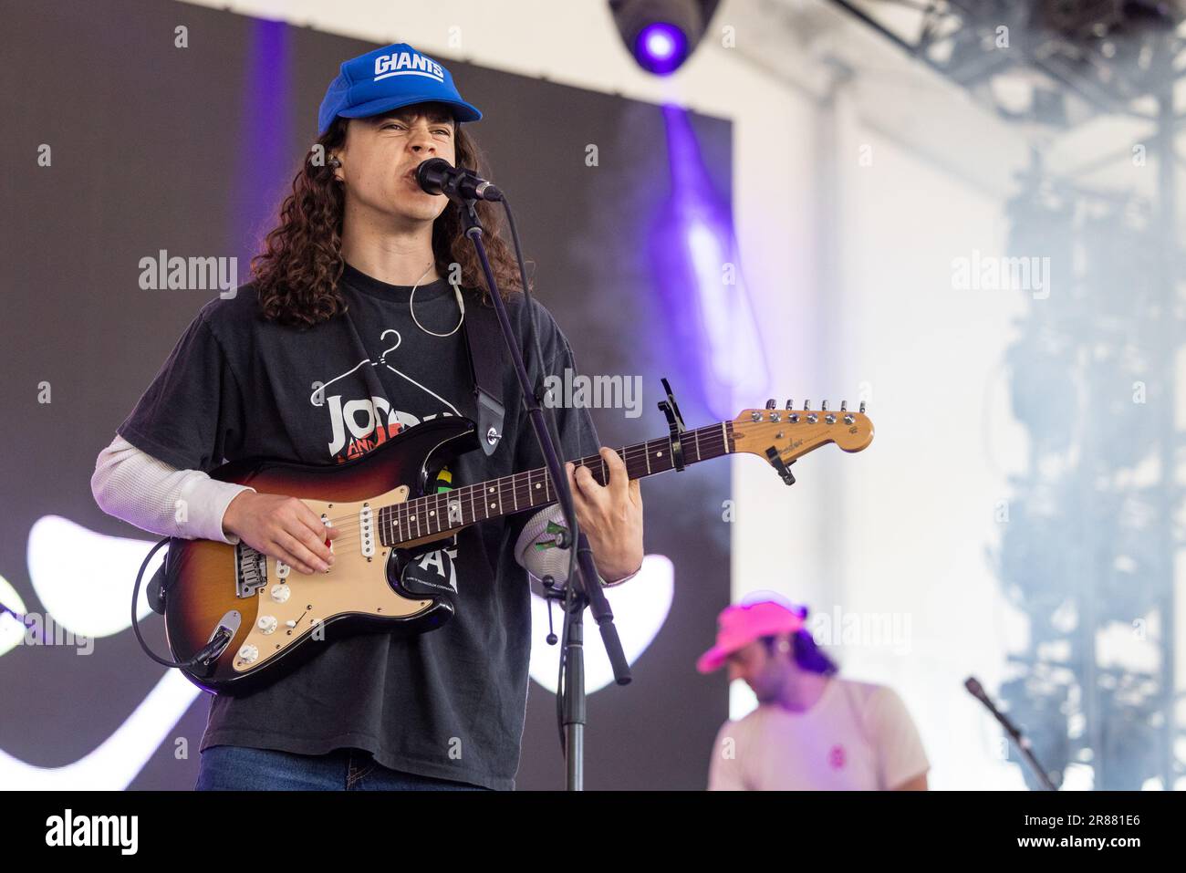Manchester, USA. 18th June, 2023. Neil Smith of Peach Pit during the ...