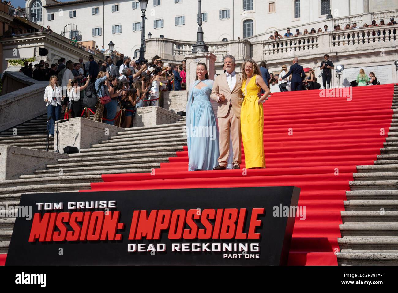 Rome, Italy. 19th June, 2023. US film director Christopher McQuarrie (C ...